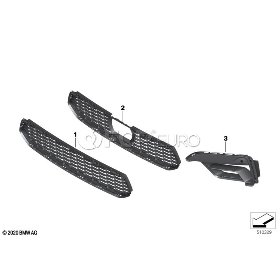 BMW Grille - Genuine BMW 51118080602 | FCP Euro