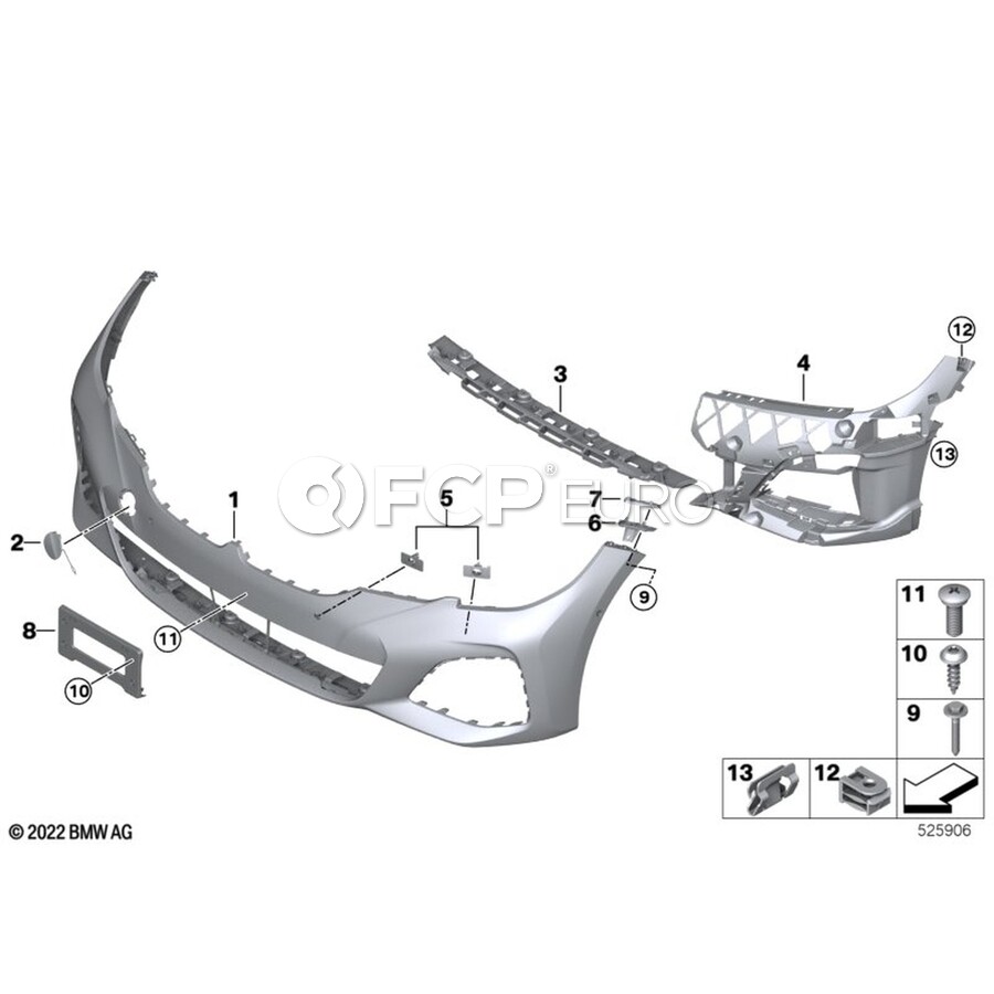 BMW Tow Eye Cap - Genuine BMW 51118099893 | FCP Euro
