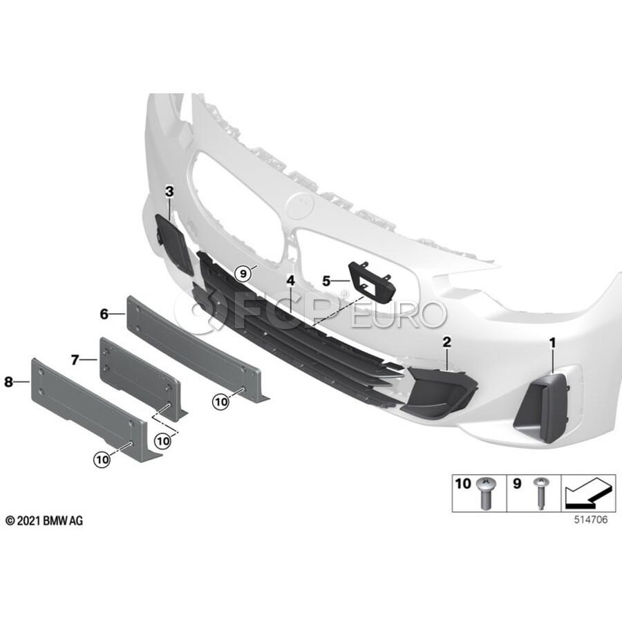 BMW Grille - Genuine BMW 51118497284 | FCP Euro