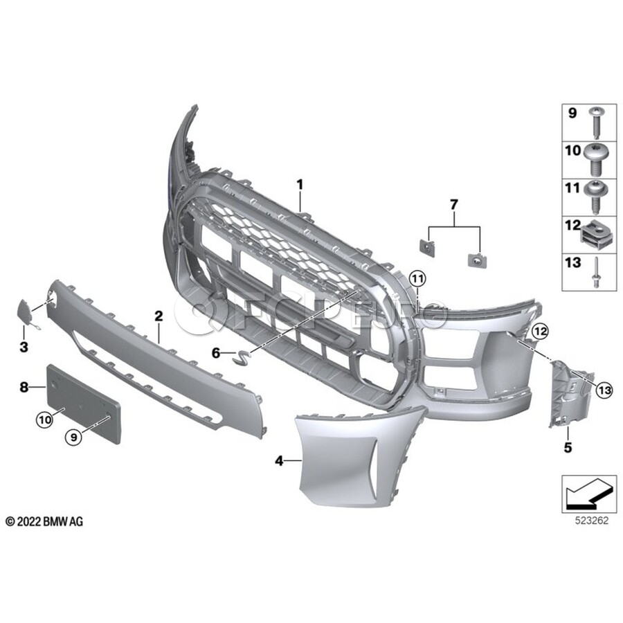 Mini License Plate Bracket - Genuine Mini 51119450561 | FCP Euro
