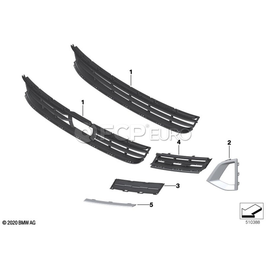 BMW Bumper Trim - Genuine BMW 51119463475 | FCP Euro