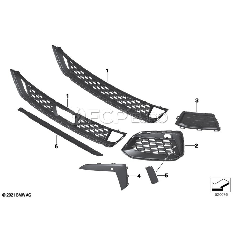 BMW Bumper Trim - Genuine BMW 51119852171 | FCP Euro