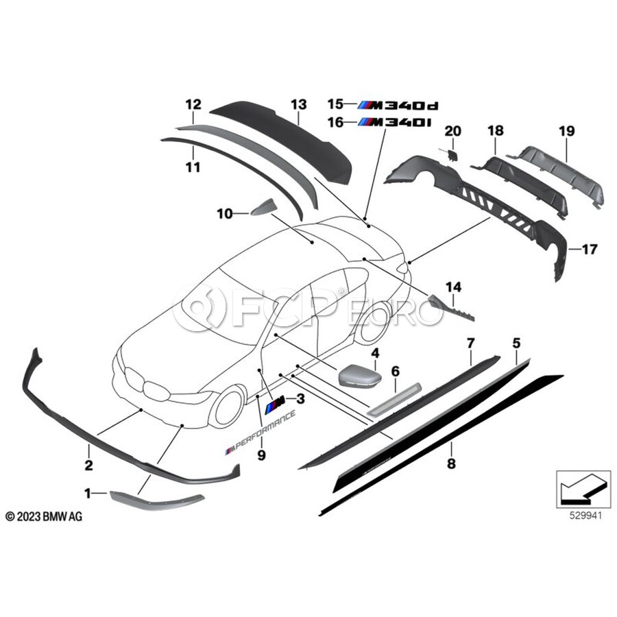 BMW M Performance Tow Hook Cover - Genuine BMW 51122455862 | FCP Euro