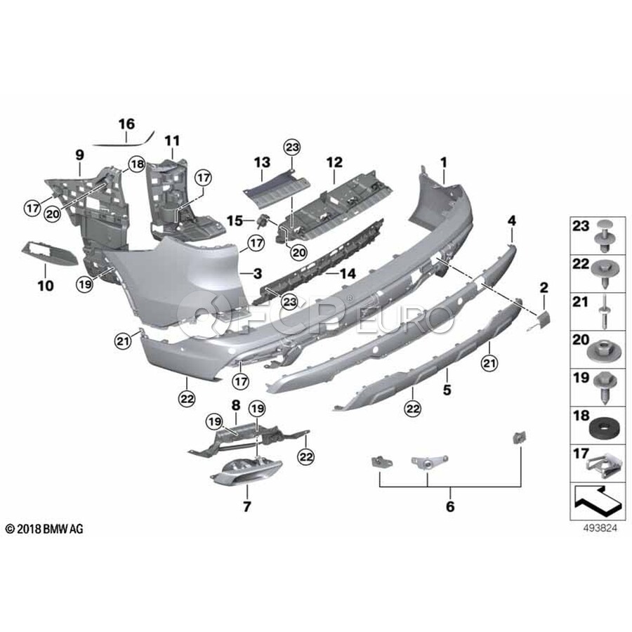 BMW Bumper Cover Reinforcement - Genuine BMW 51127429429 | FCP Euro