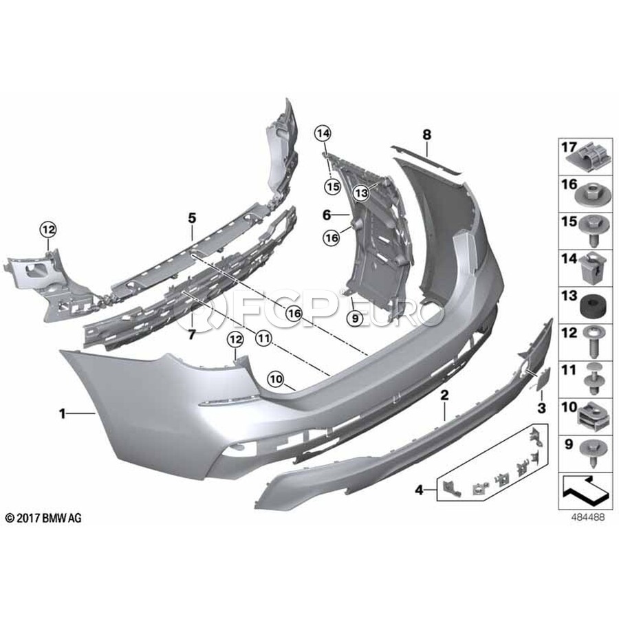 BMW Bumper Guard - Genuine BMW 51128078566 | FCP Euro