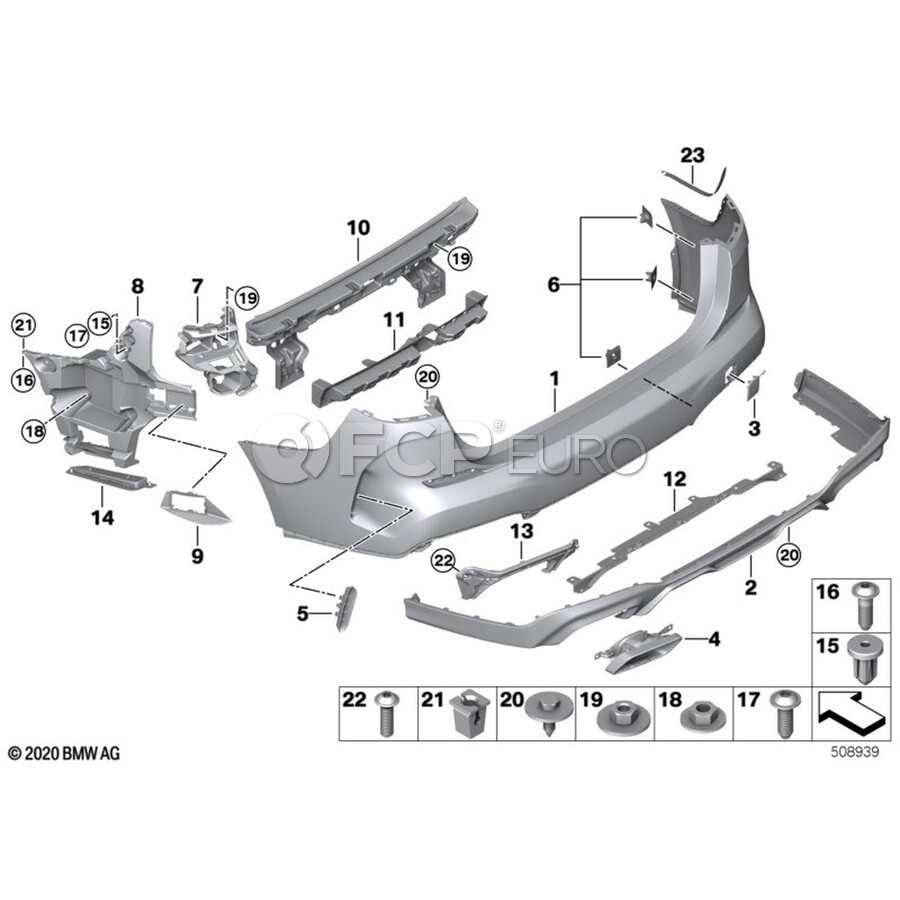 BMW Tow Eye Cap - Genuine BMW 51128080704 | FCP Euro