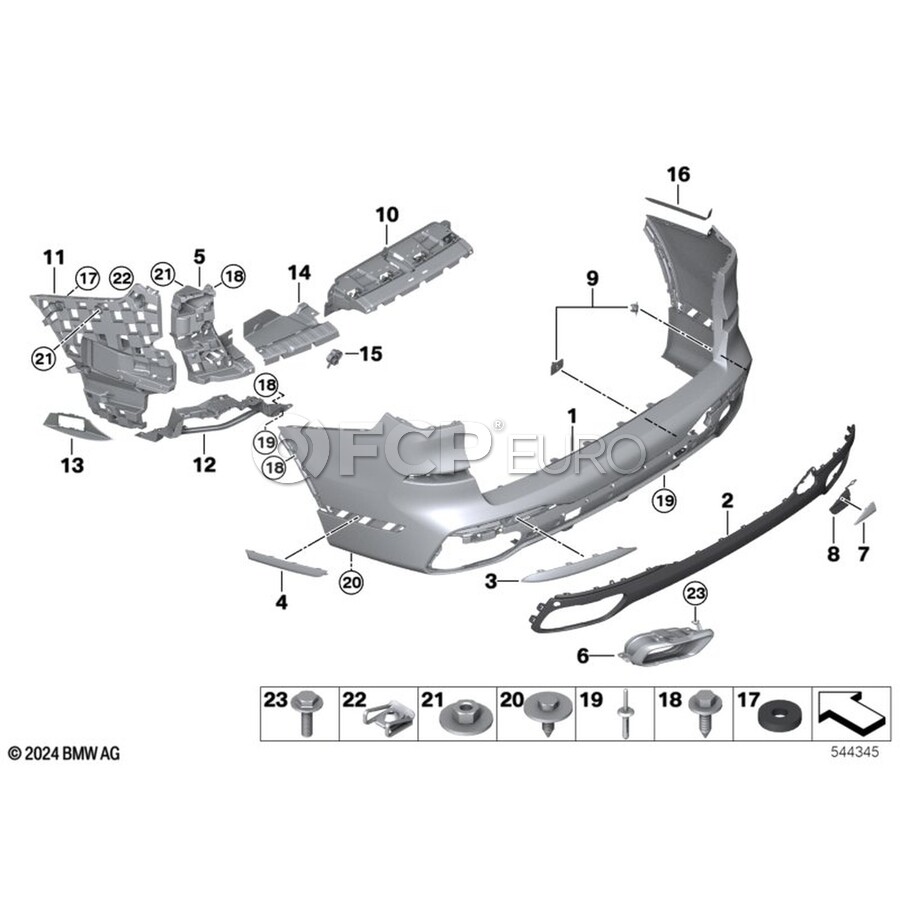 BMW Bumper Trim - Genuine BMW 51128092887 | FCP Euro