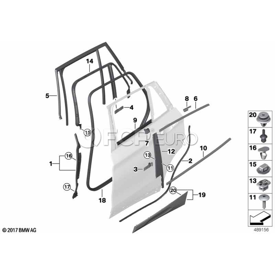 BMW Door Molding - Genuine BMW 51137420515 | FCP Euro