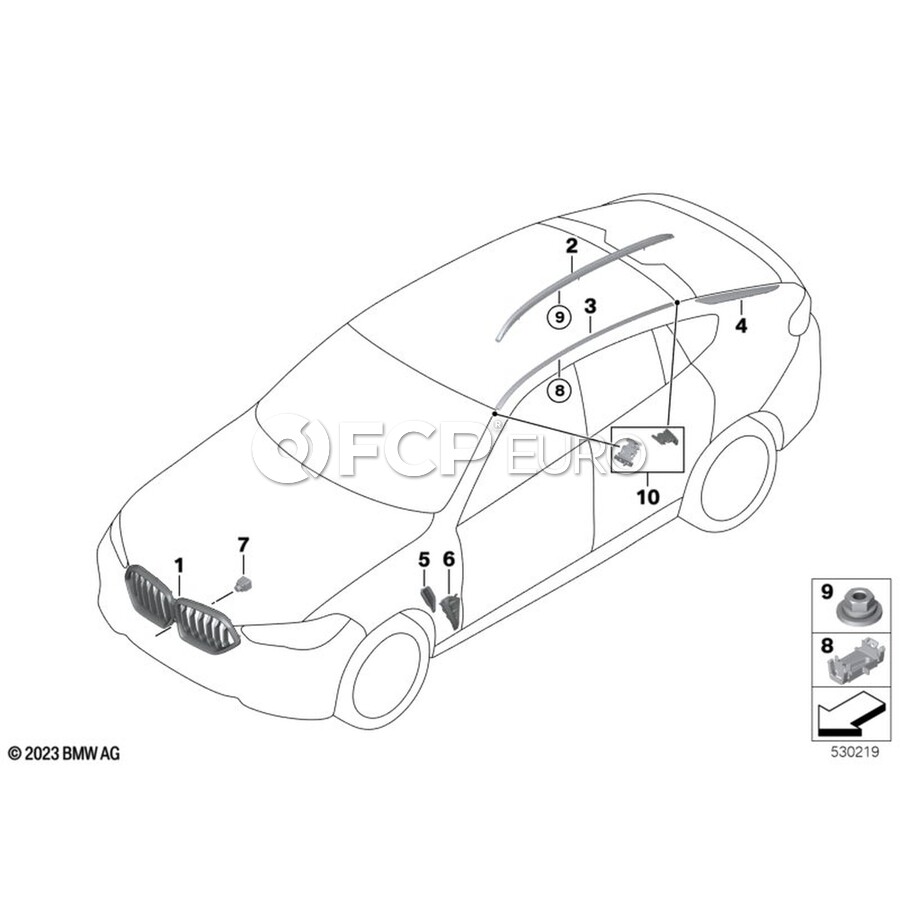 BMW Grille - Genuine BMW 51138079731 | FCP Euro