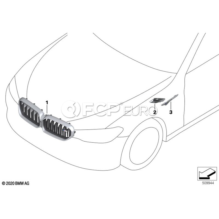 BMW Grille - Genuine BMW 51138080591 | FCP Euro