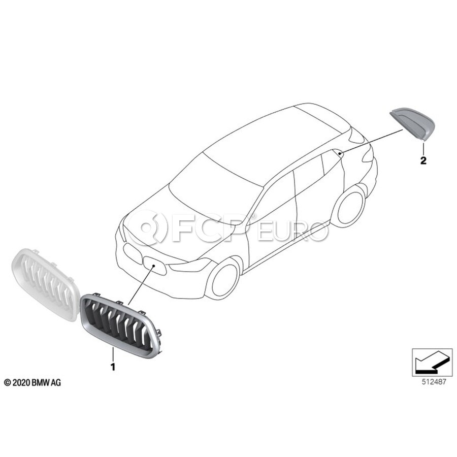 BMW Grille - Genuine BMW 51138080622 | FCP Euro