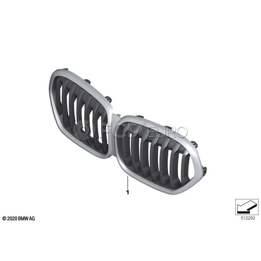 BMW Grille - Genuine BMW 51138493450 | FCP Euro
