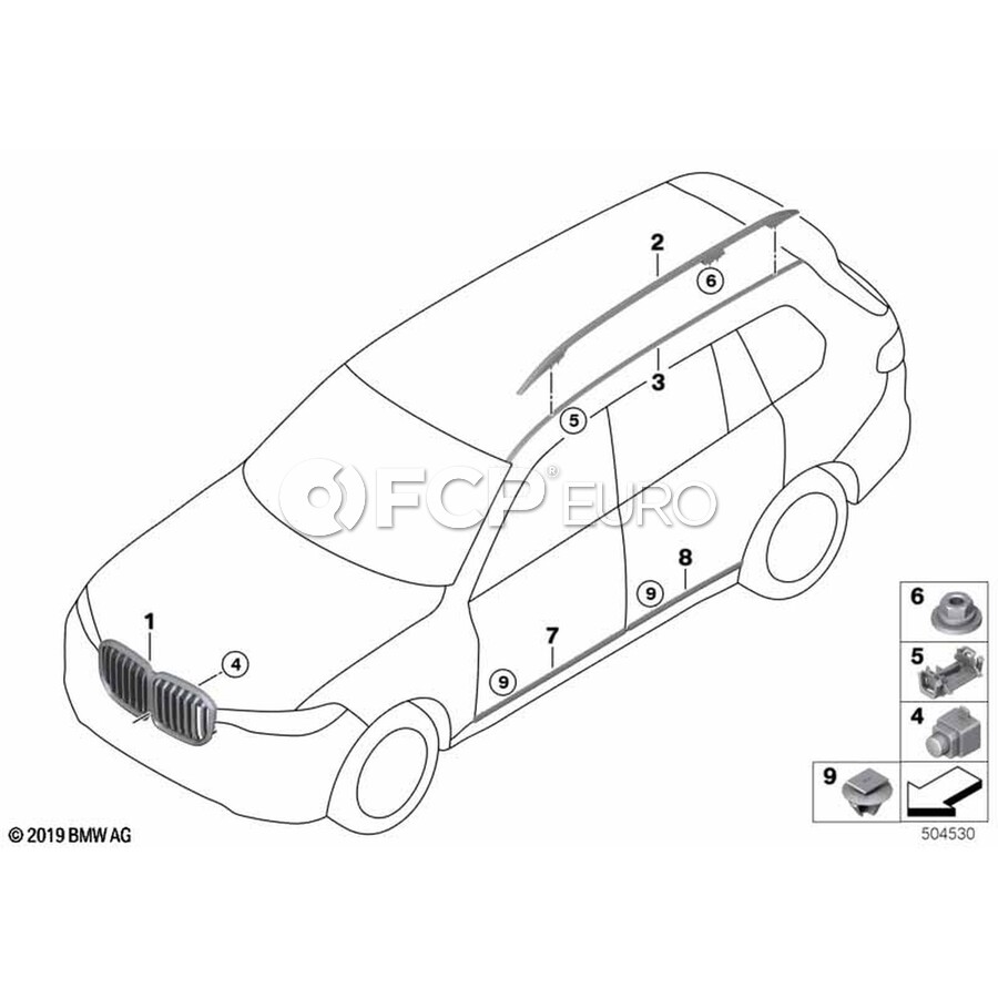 BMW Grille - Genuine BMW 51138745732 | FCP Euro