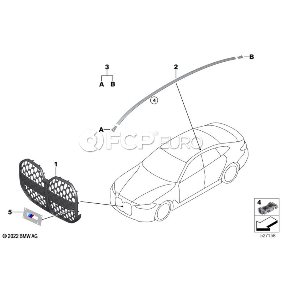 BMW Grille - Genuine BMW 51139850178 | FCP Euro