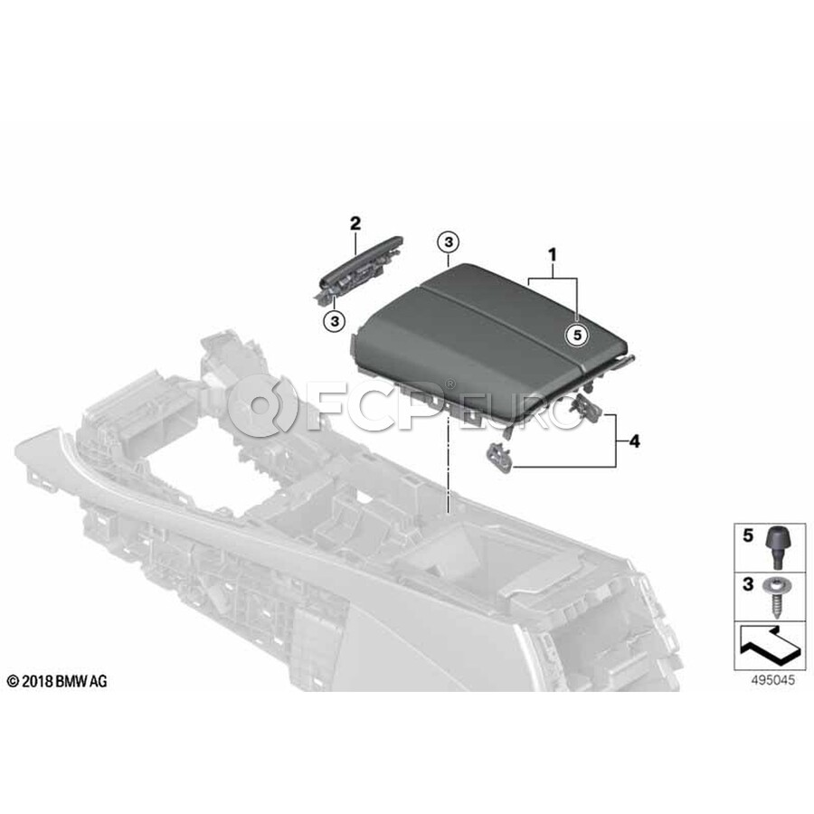 BMW Console Lid Striker - Genuine BMW 51166816350 | FCP Euro