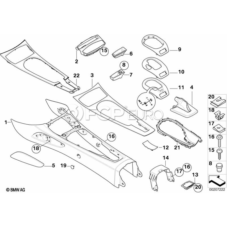 BMW Center Console - Genuine BMW 51167055746 | FCP Euro