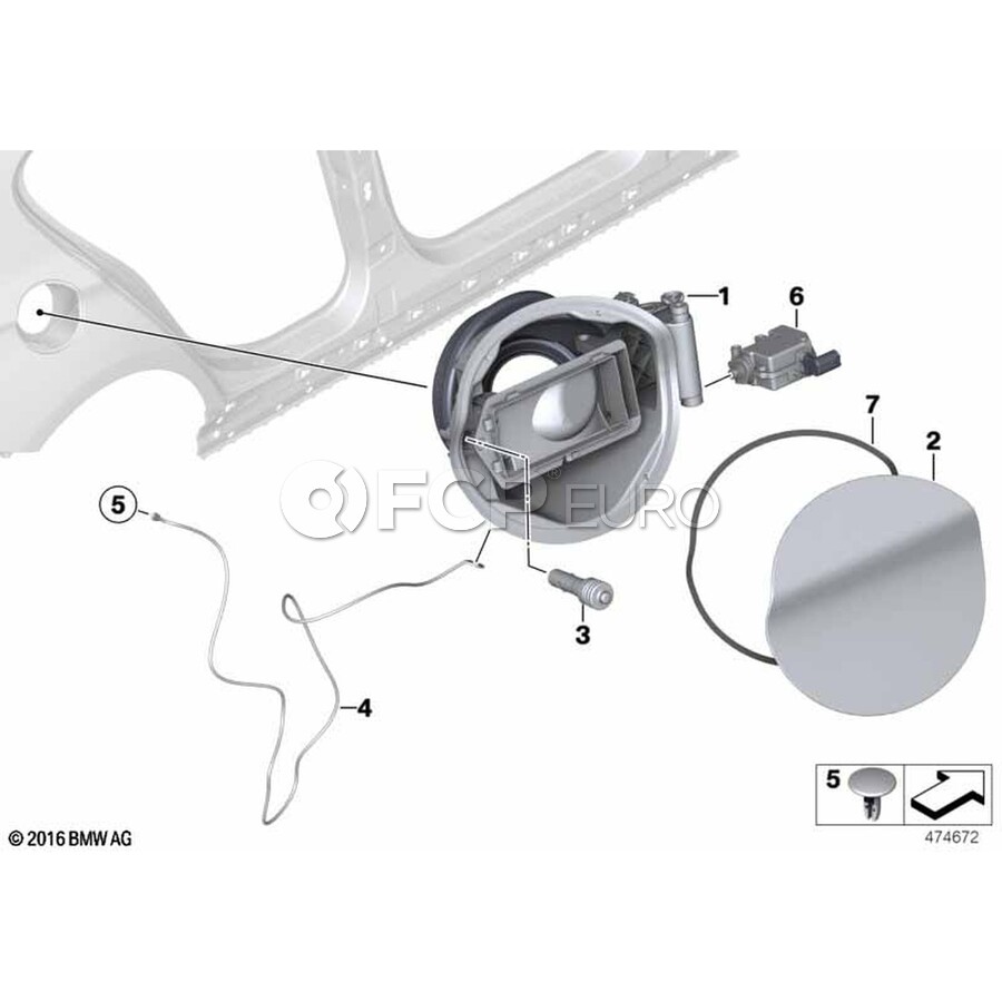 BMW Fuel Filler Housing - Genuine BMW 51177301813 | FCP Euro