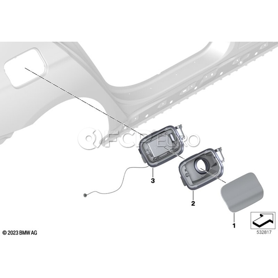 BMW Fuel Filler Housing - Genuine BMW 51177358679 | FCP Euro