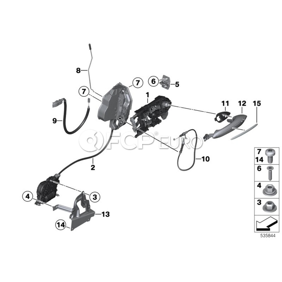 BMW Door Lock Actuator Motor Front Left - Genuine BMW 51215A36E47 | FCP ...