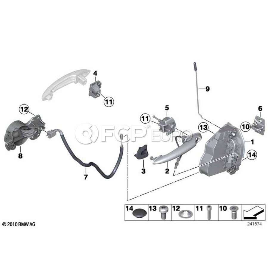 Mini Cooper Exterior Door Handle - Genuine Mini 51219800558 | FCP Euro