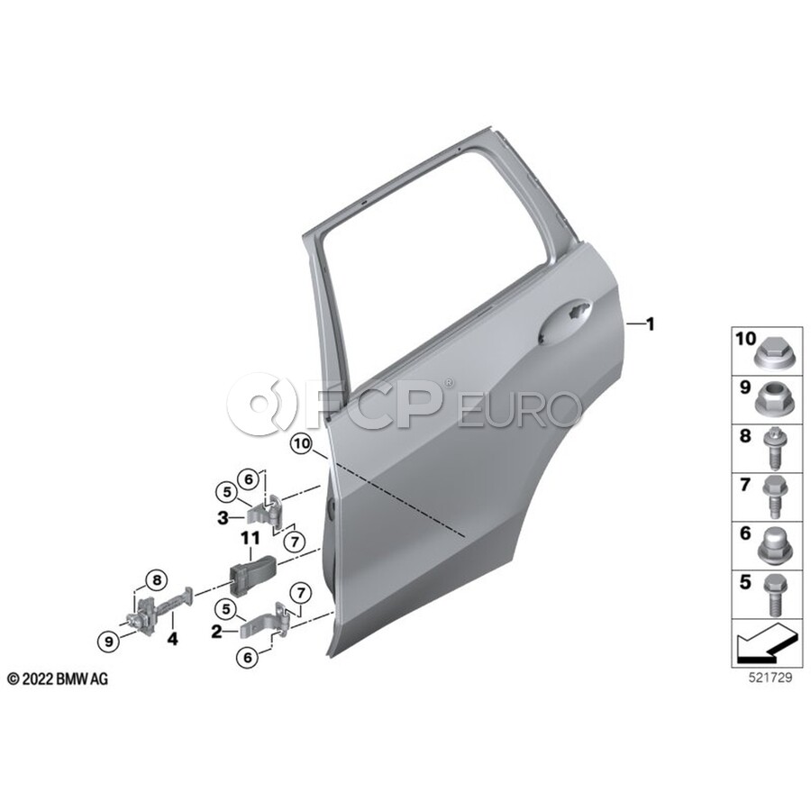 BMW Door Check Strap - Genuine BMW 51227451348 | FCP Euro