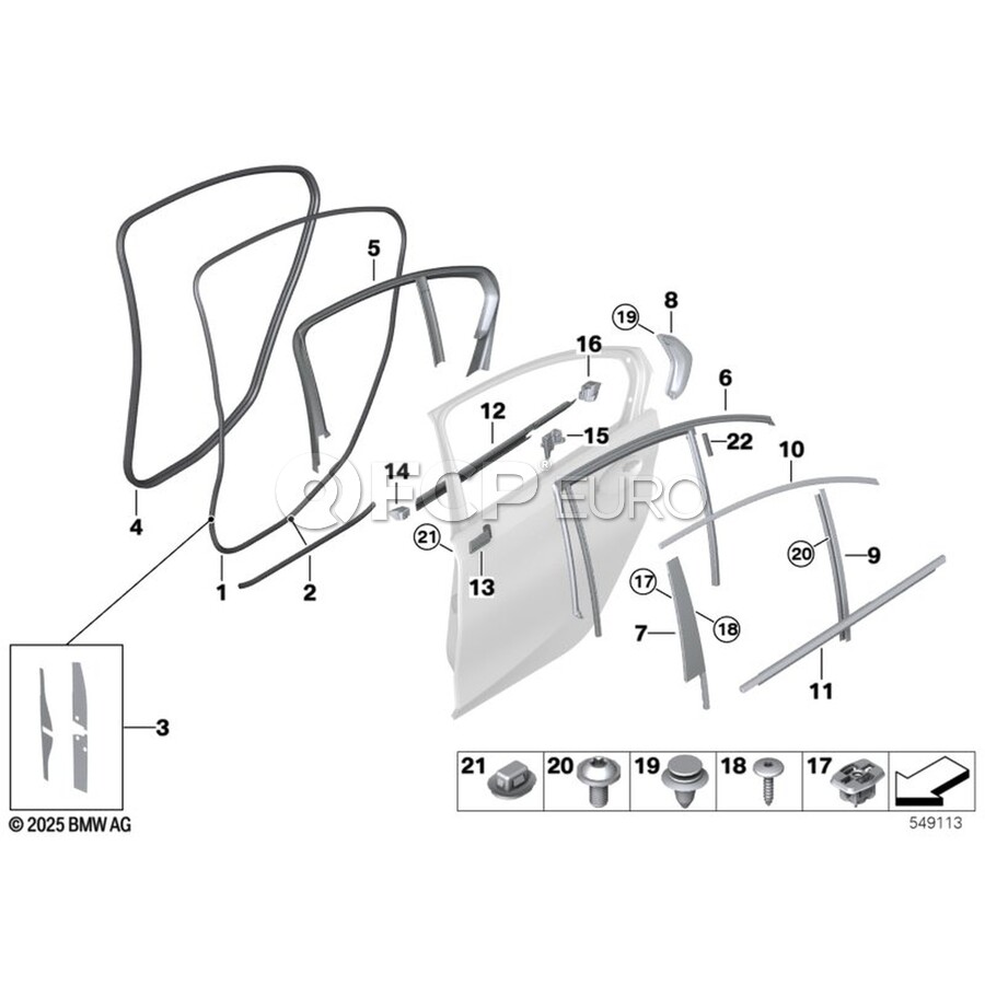 BMW Door Reveal Molding - Genuine BMW 51337465168 | FCP Euro