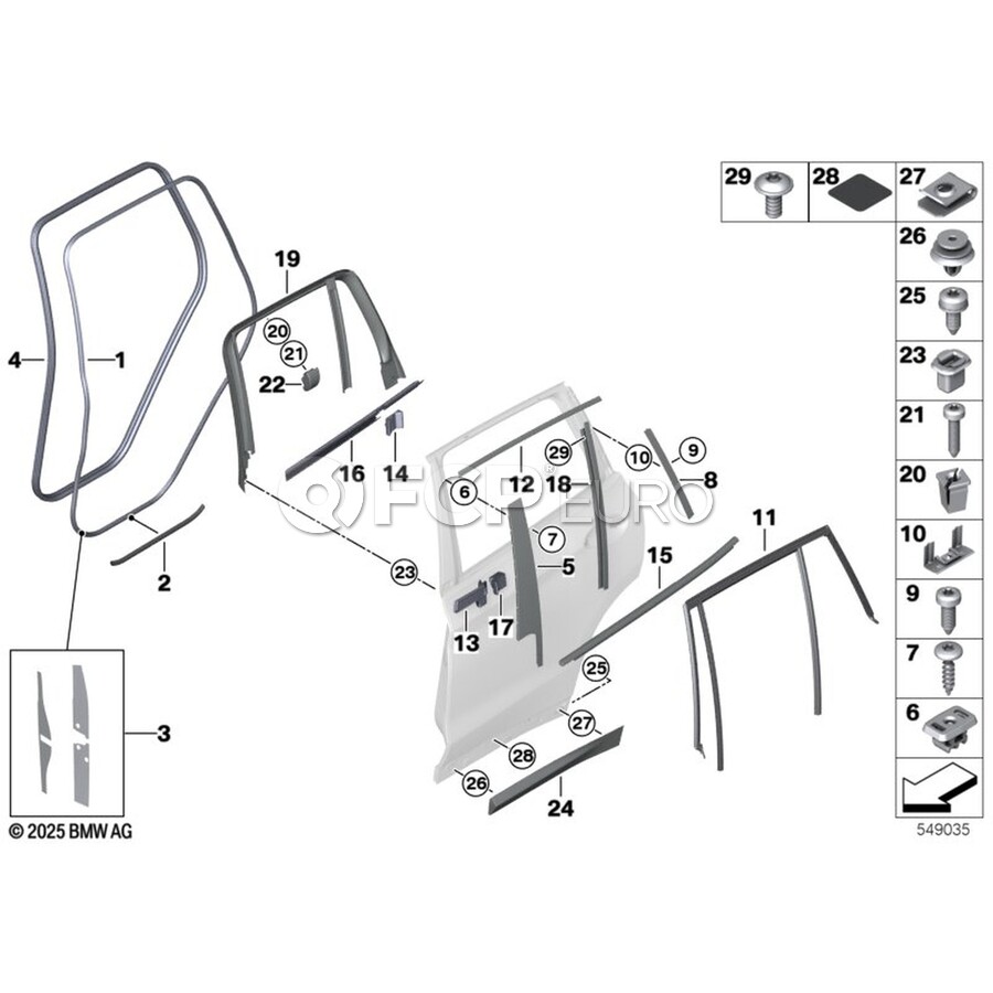 BMW Door Applique - Genuine BMW 51357393437 | FCP Euro