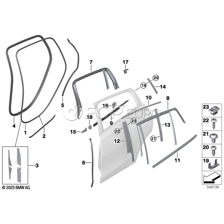 BMW Door Applique - Genuine BMW 51357446212 | FCP Euro
