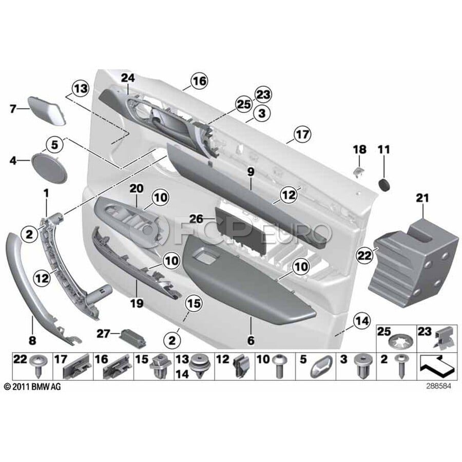 BMW Door Arm Rest - Genuine BMW 51417361391 | FCP Euro