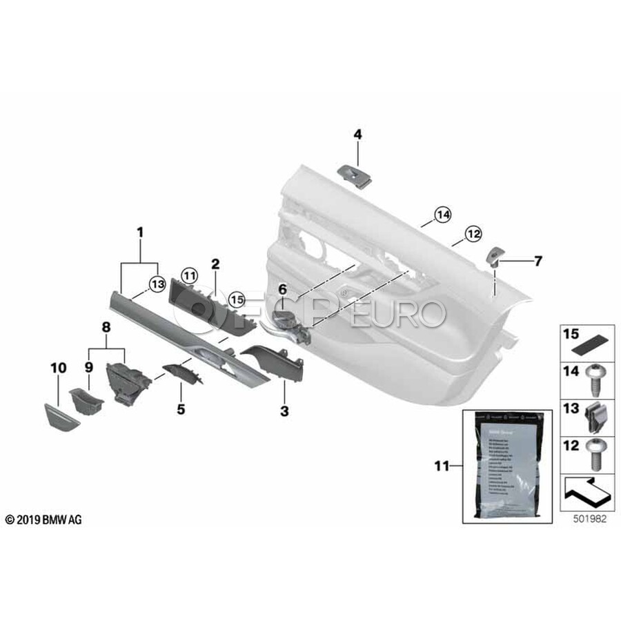 BMW Door Panel Insert - Genuine BMW 51427425031 | FCP Euro