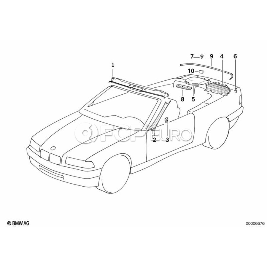 BMW Covering Apron Left (Black) - Genuine BMW 51438132669 | FCP Euro