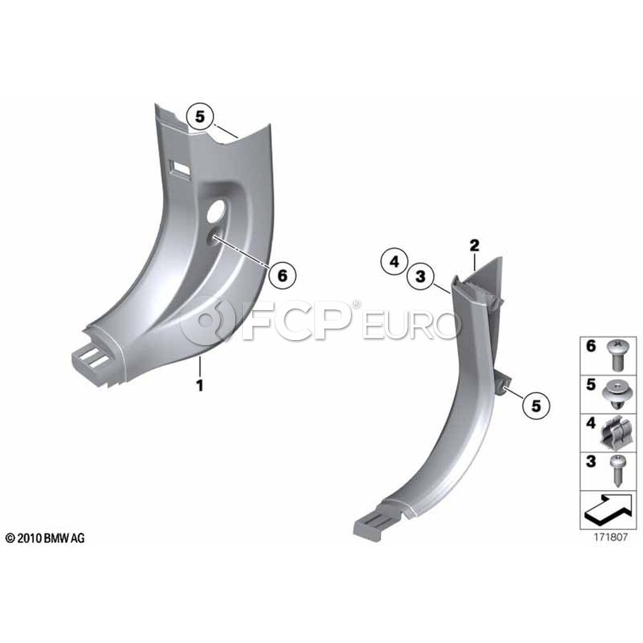 BMW Kick Panel Trim - Genuine BMW 51439172819 | FCP Euro