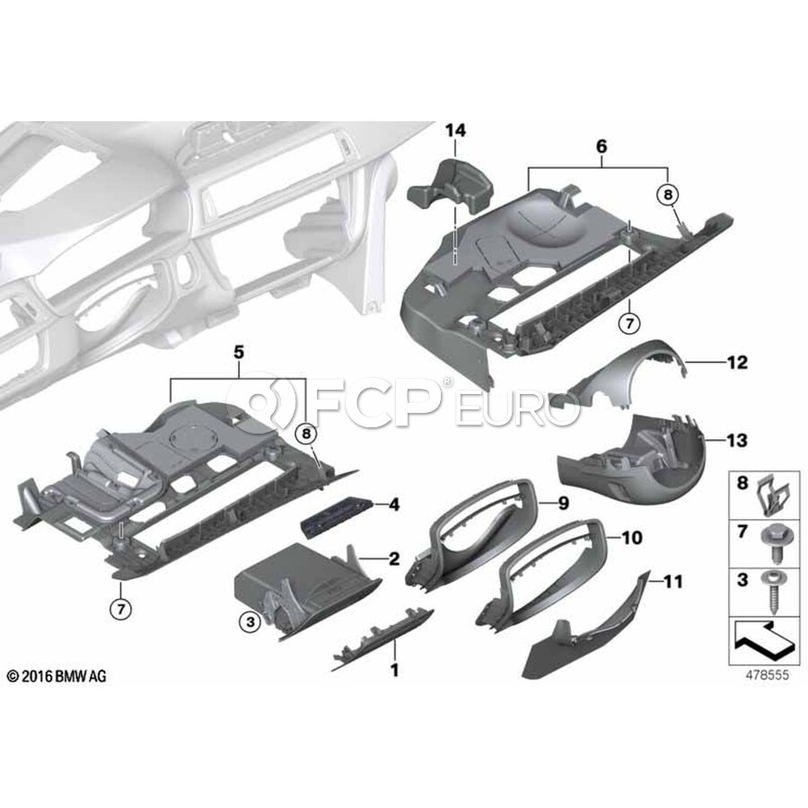 BMW Folding Box Driver'S Side (Black) - Genuine BMW 51459240633 | FCP Euro