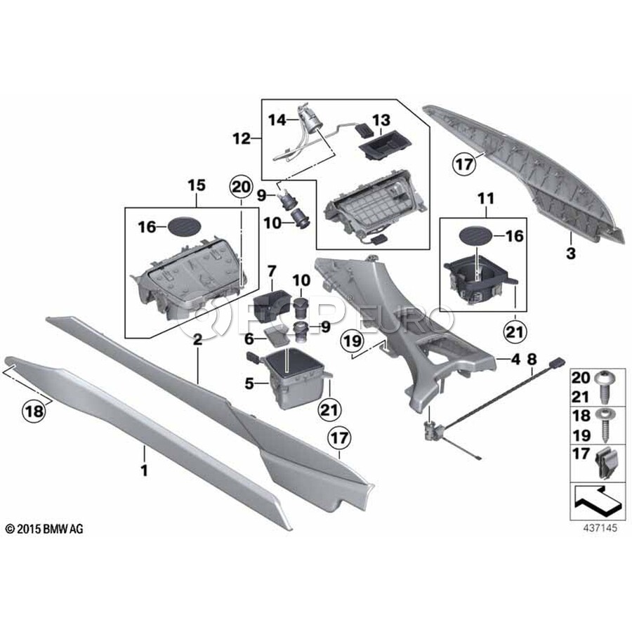 BMW Oddments Tray Centre Console - Genuine BMW 51459251822 | FCP Euro