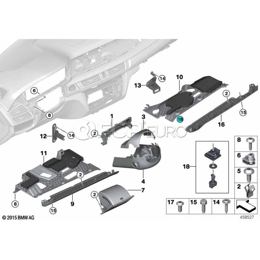 BMW Steering Column Cover - Genuine BMW 51459256101 | FCP Euro