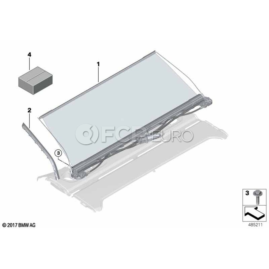BMW Back Glass Sunshade - Genuine BMW 51467425526 | FCP Euro