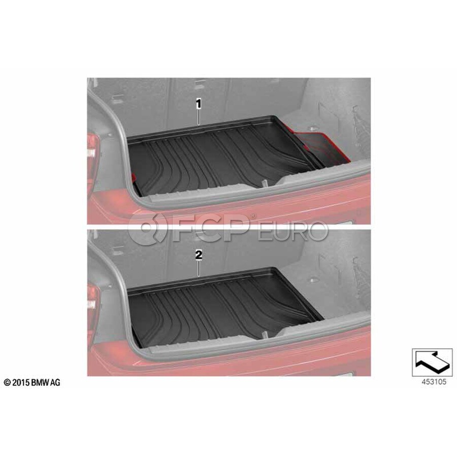 BMW Fitted Luggage Compartment Mat (Basis) - Genuine BMW 51472350539 ...