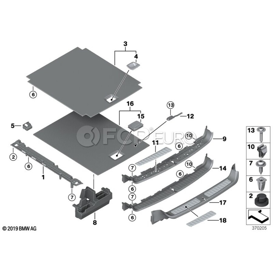 BMW Floor Carpet Luggage Compartment (Anthrazit) - Genuine BMW ...