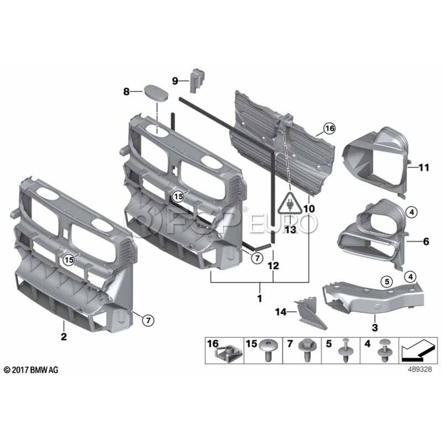 BMW Air Brake Channel Left - Genuine BMW 51487158379 | FCP Euro