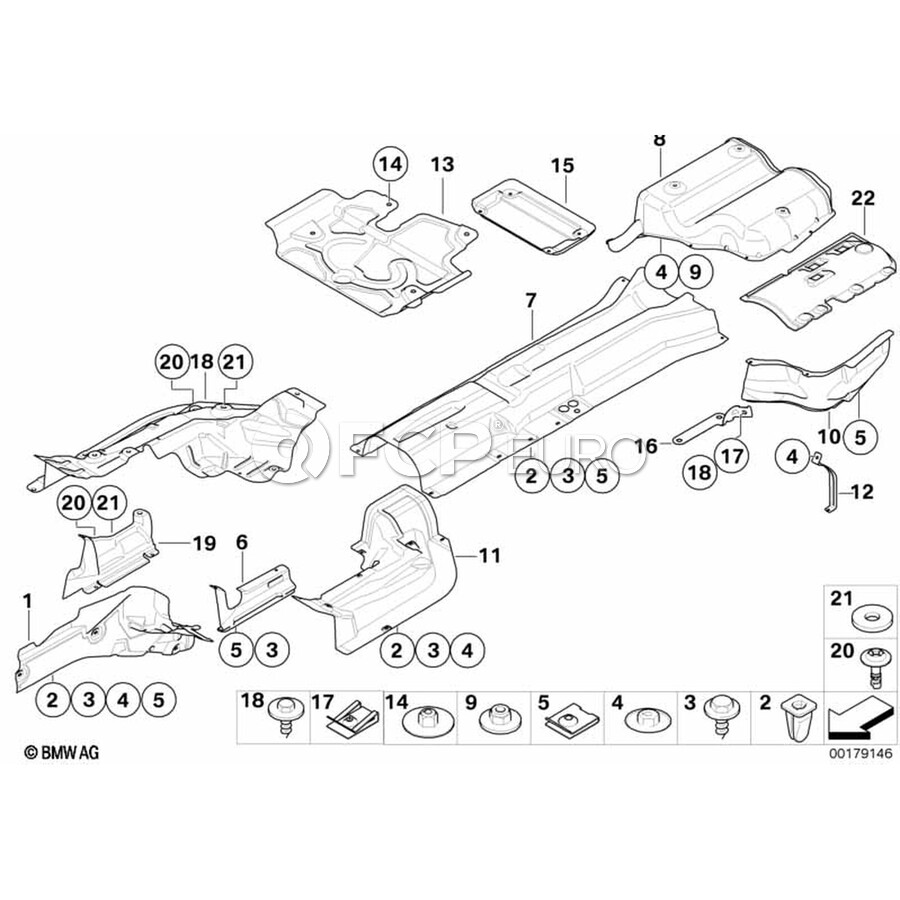 BMW Heat Insulation Right - Genuine BMW 51487170012 | FCP Euro