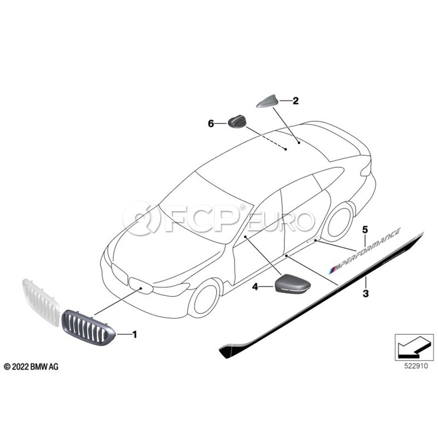 BMW Grille - Genuine BMW 51712445003 | FCP Euro