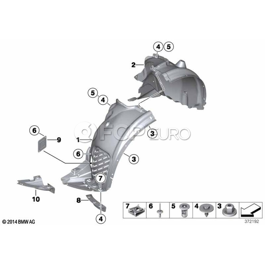 BMW Cover Brake Air Duct - Genuine BMW 51717213647 | FCP Euro