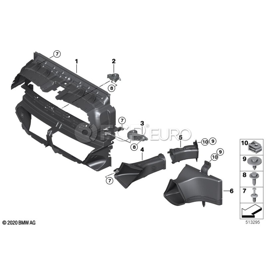 BMW Brake Air Duct - Genuine BMW 51748072097 | FCP Euro