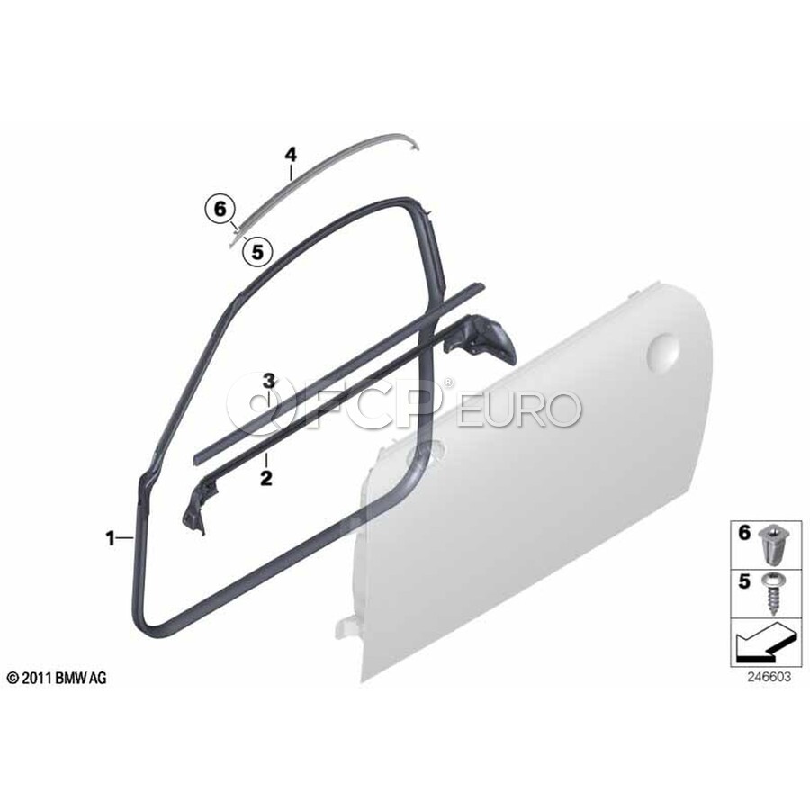 Mini Door Seal - Genuine Mini 51767372776 | FCP Euro