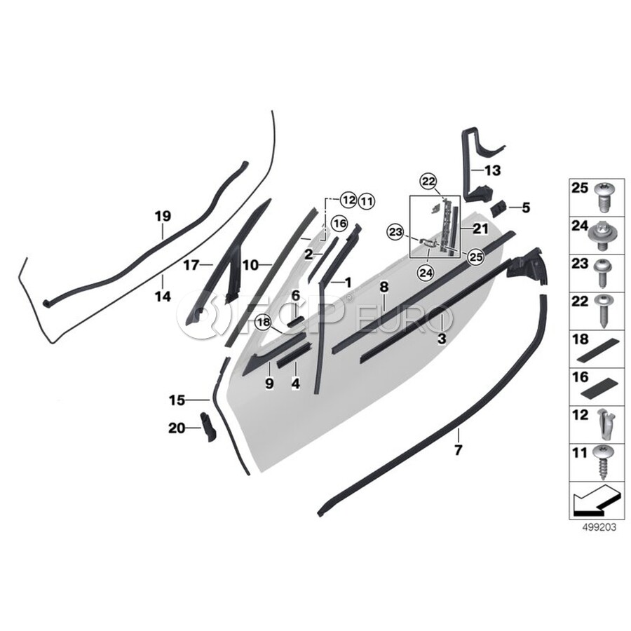 BMW Door Shell Seal - Genuine BMW 51767457946 | FCP Euro