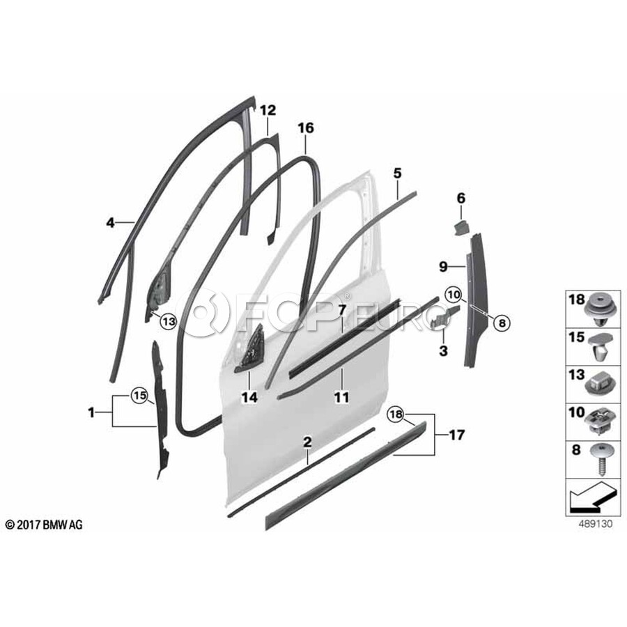 BMW Door Molding - Genuine BMW 51778089922 | FCP Euro