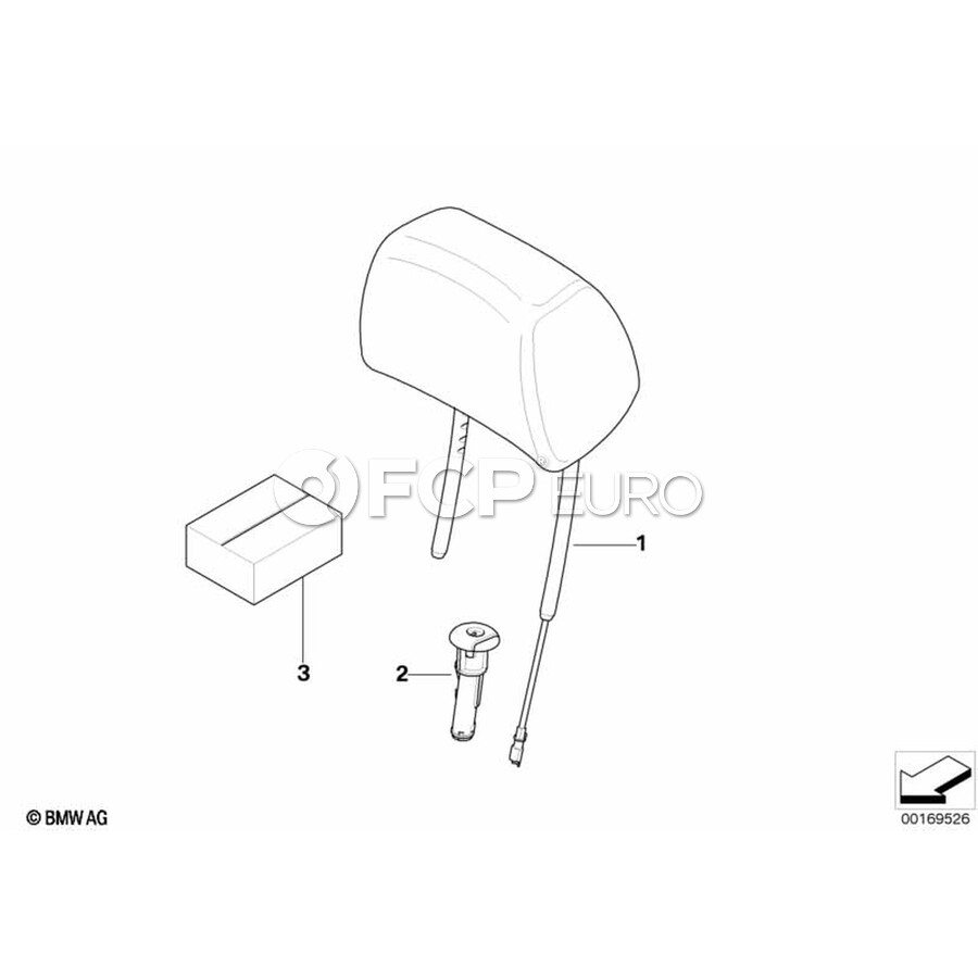 BMW Headrest - Genuine BMW 52107257223 | FCP Euro