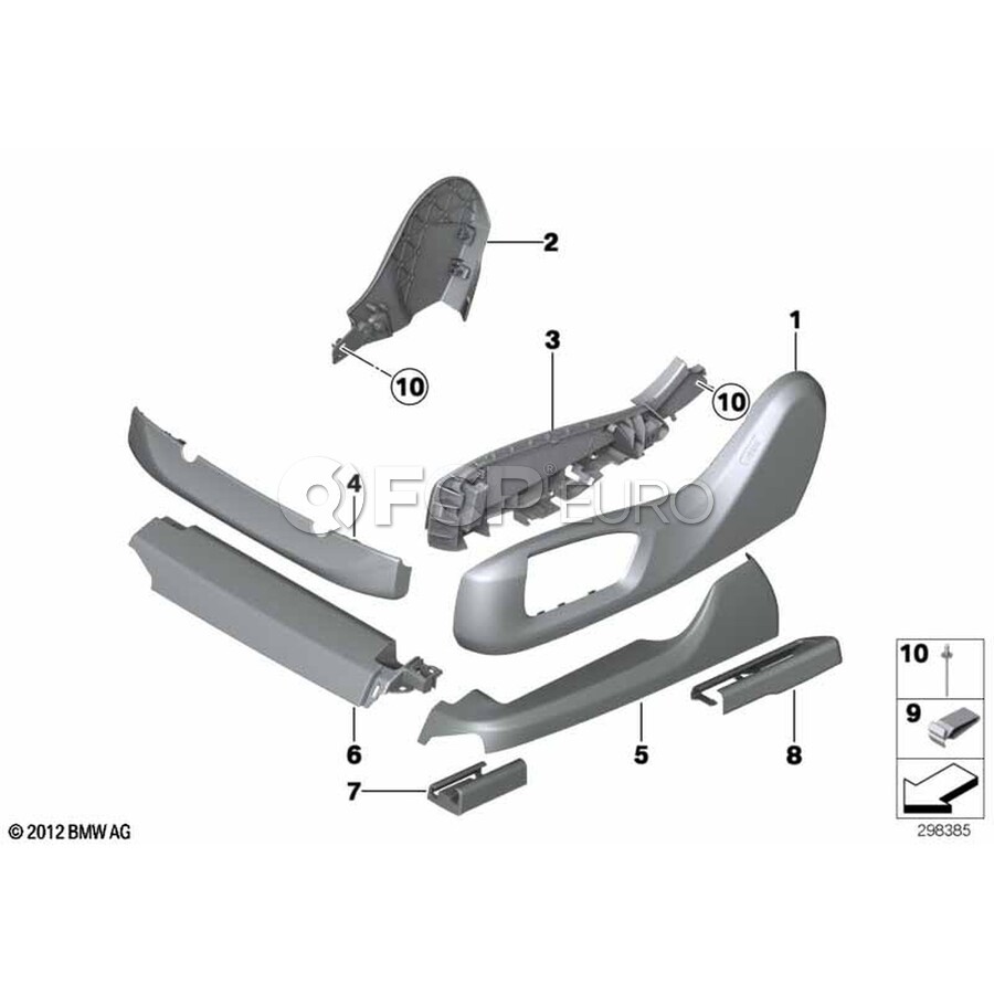 BMW Seat Trim Panel - Genuine BMW 52107405727 | FCP Euro