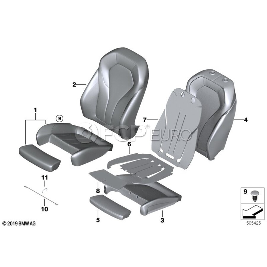 BMW Seat Cover - Genuine BMW 52107462735 | FCP Euro