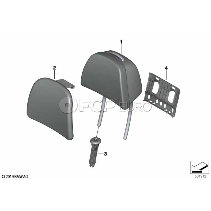 BMW Headrest - Genuine BMW 52107951974 | FCP Euro